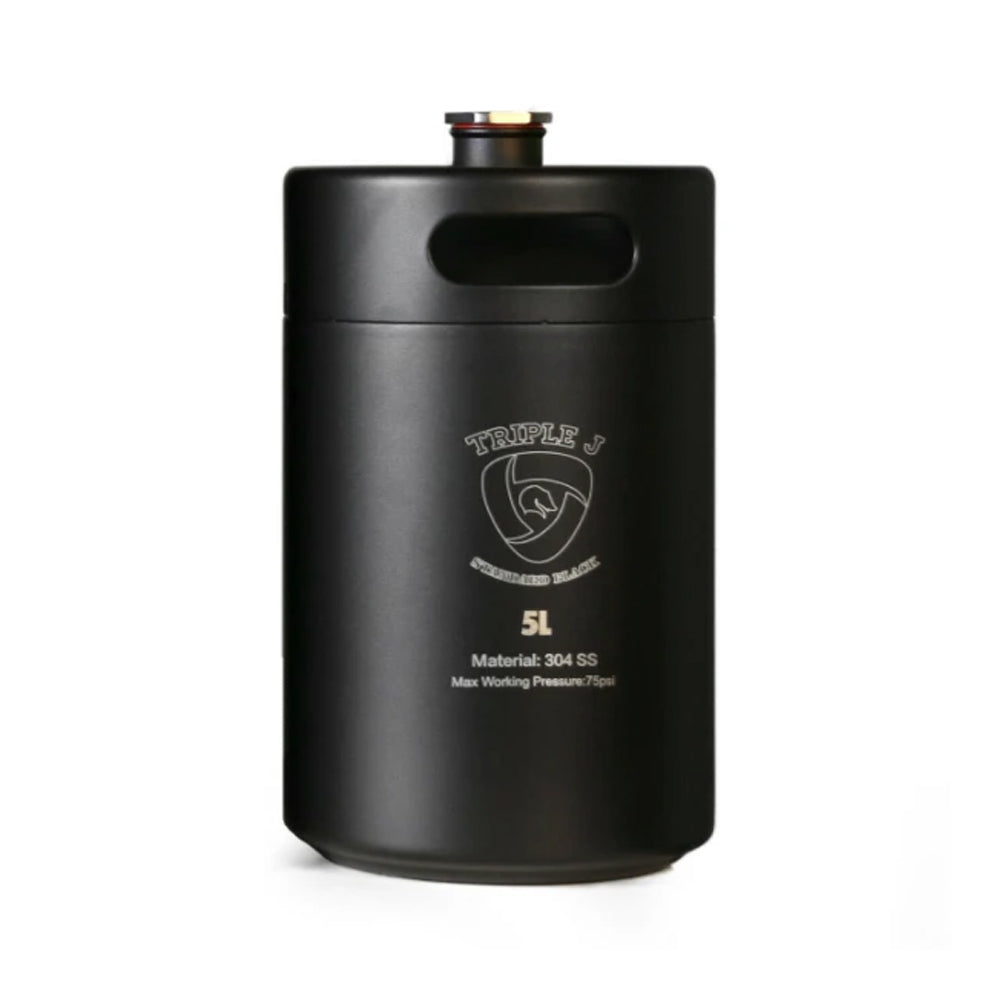 Triplej Mini Stainless Steel Growler Ss Keg 5l 304 Black – Szz Home Brew UK