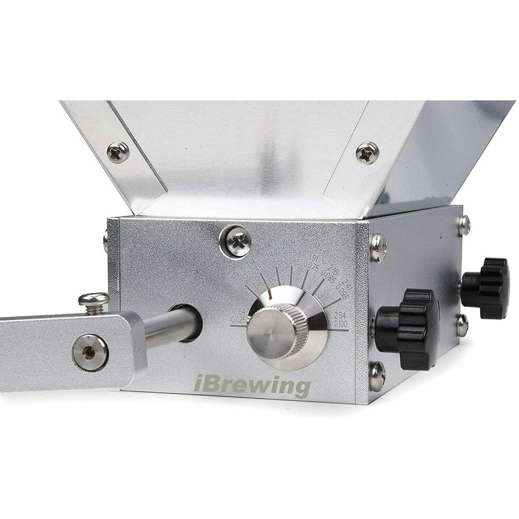 Premium Stainless Steel 2 Roller Crusher Malt Grain Mill Kit with Base ...